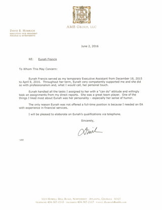 Recommendation Letter from David Homrich | PDF