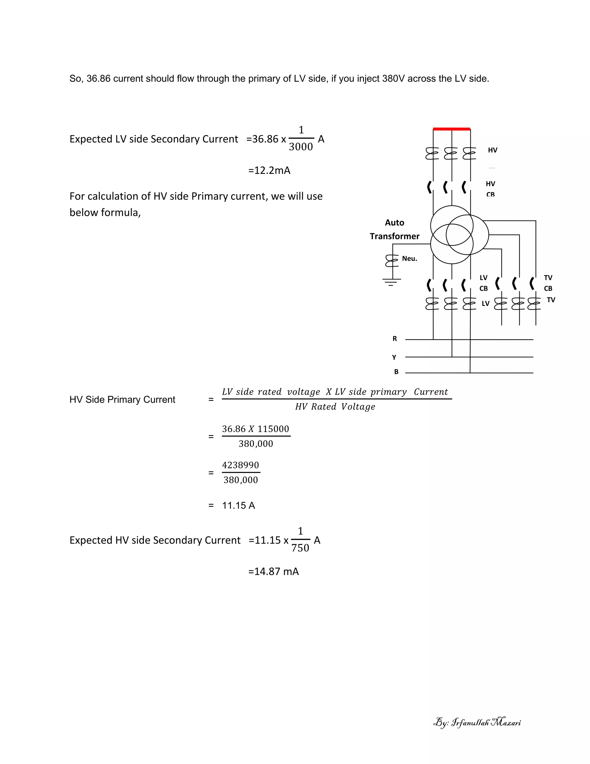 Primary Current Calculation for XF Stabilty | PDF