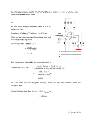Primary Current Calculation for XF Stabilty | PDF