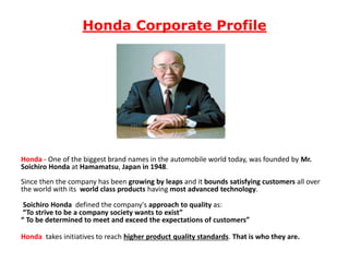 Quality at Honda | PPTX