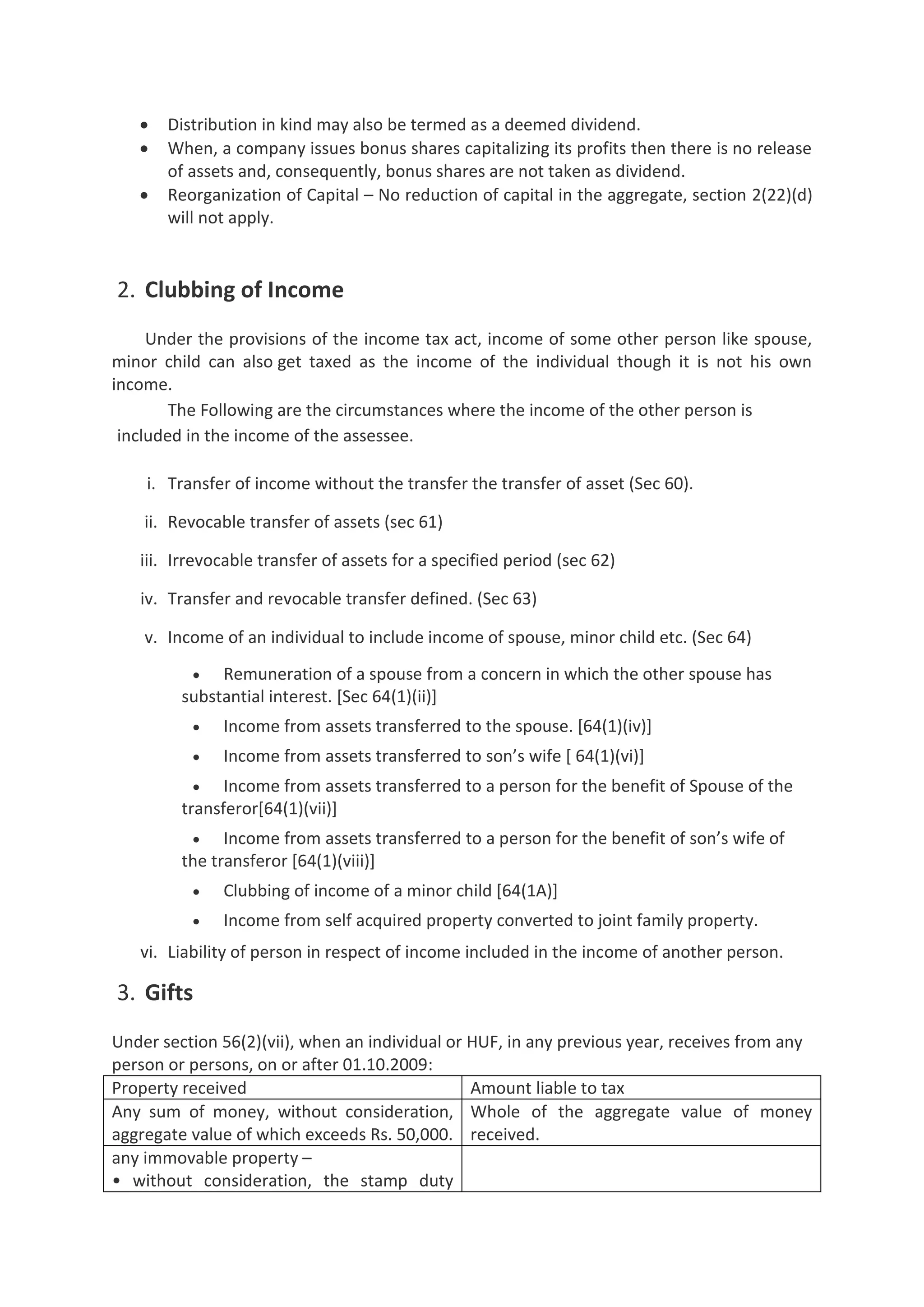 Deemed Income under Income Tax Act | PDF