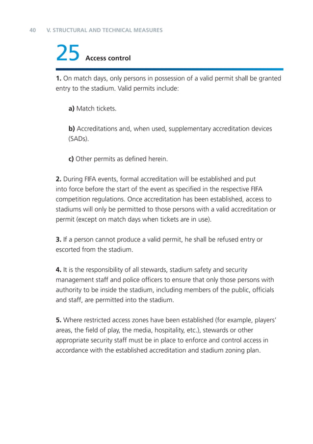 0_FIFA Stadium Safety and Security Regulations.pdf | Soccer | Sports