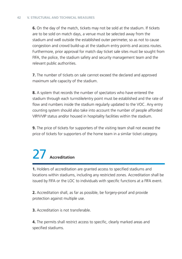 0_FIFA Stadium Safety and Security Regulations.pdf | Soccer | Sports