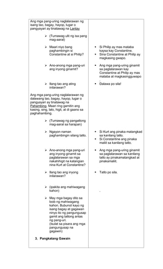 Banghay aralin sa filipino Example from jaw | PDF