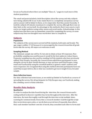 Poly Escapes Evaluation Final Report | DOCX | Educational Assessment ...