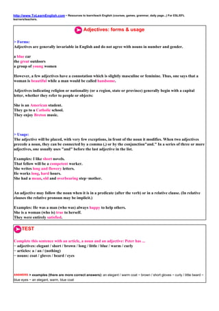 0gadjectives2 to learn 004 | PDF