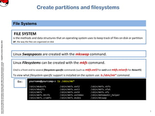 101 4.1 create partitions and filesystems | PPT