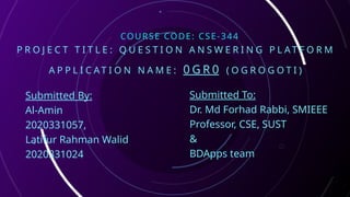 Android project for educational purpose. | PPTX