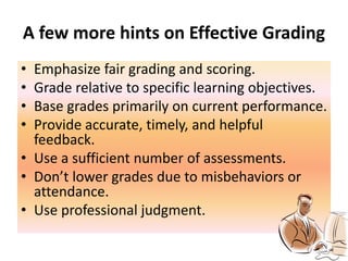Grading : Concep,Question andd suggestions | PPTX | Educational ...
