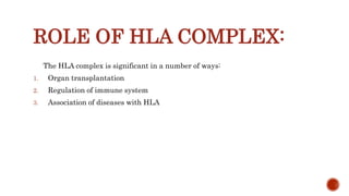 HLA system and major histocompatibility complex | PPTX