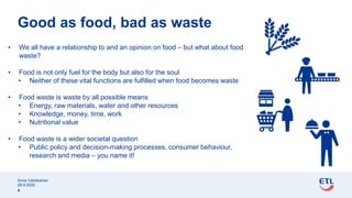 Tackling food waste together – case Finland TedxJohannesburg | PPT