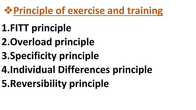 Exercises and its_principles | PPTX | Physical Therapy | Wellness