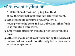 Hydration in sports | PPTX