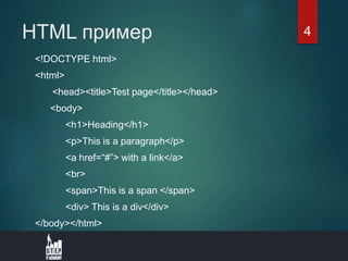 HTML Inline Block Elements | PPT
