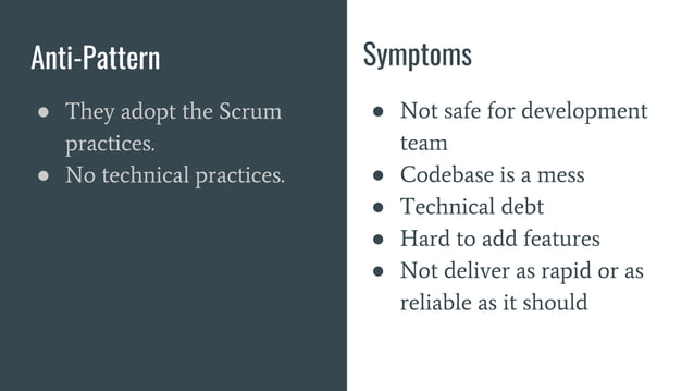 Scrum Anti Patterns | PPT