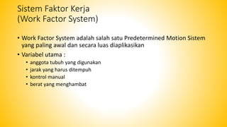 Pengukuran waktu kerja tidak langsung | PPTX