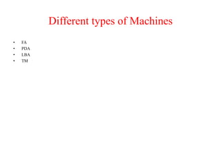 Relation between Languages, Machines and Computations | PPTX