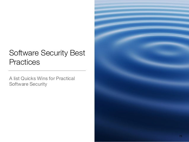 Introduction to Software Security and Best Practices