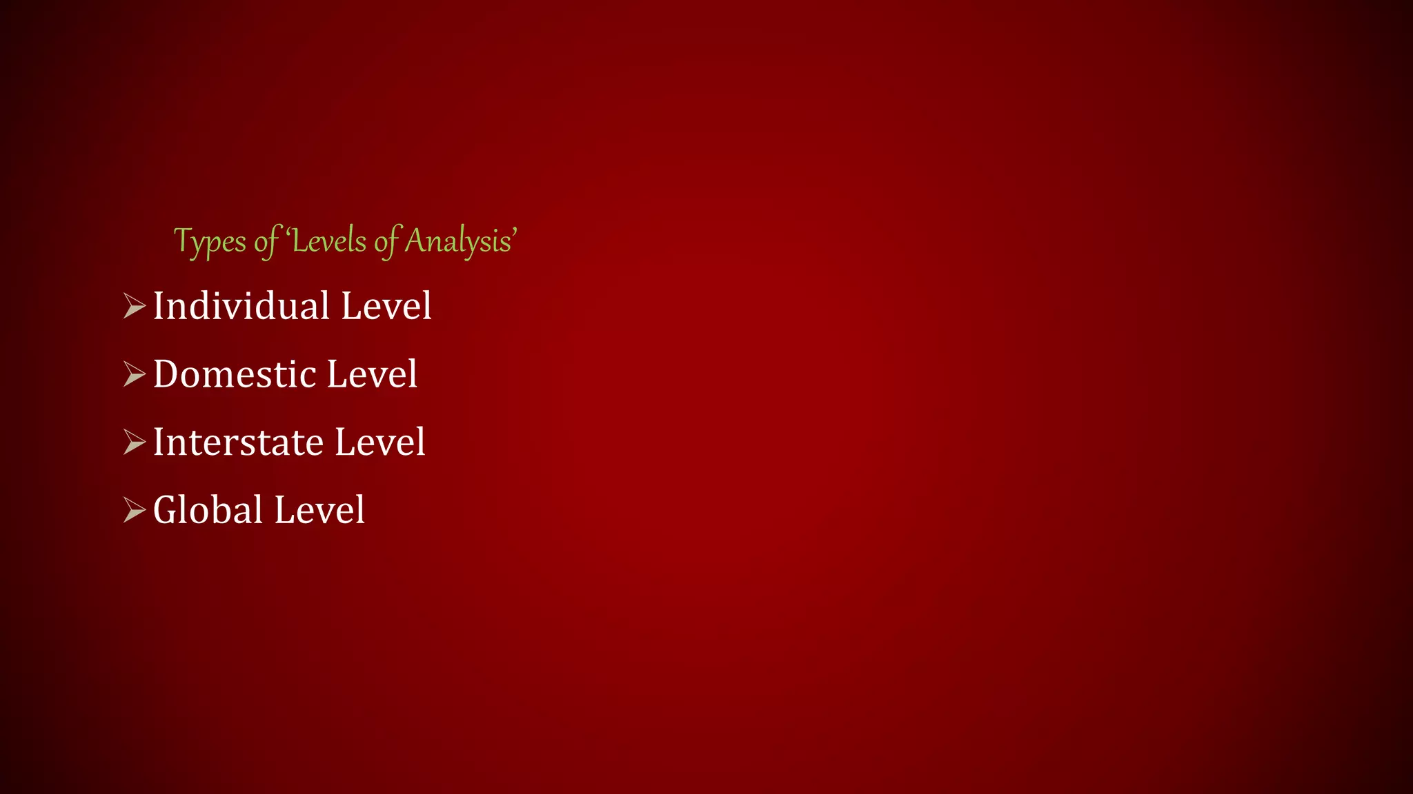 Levels of analysis | PPTX