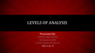 Levels of analysis | PPTX
