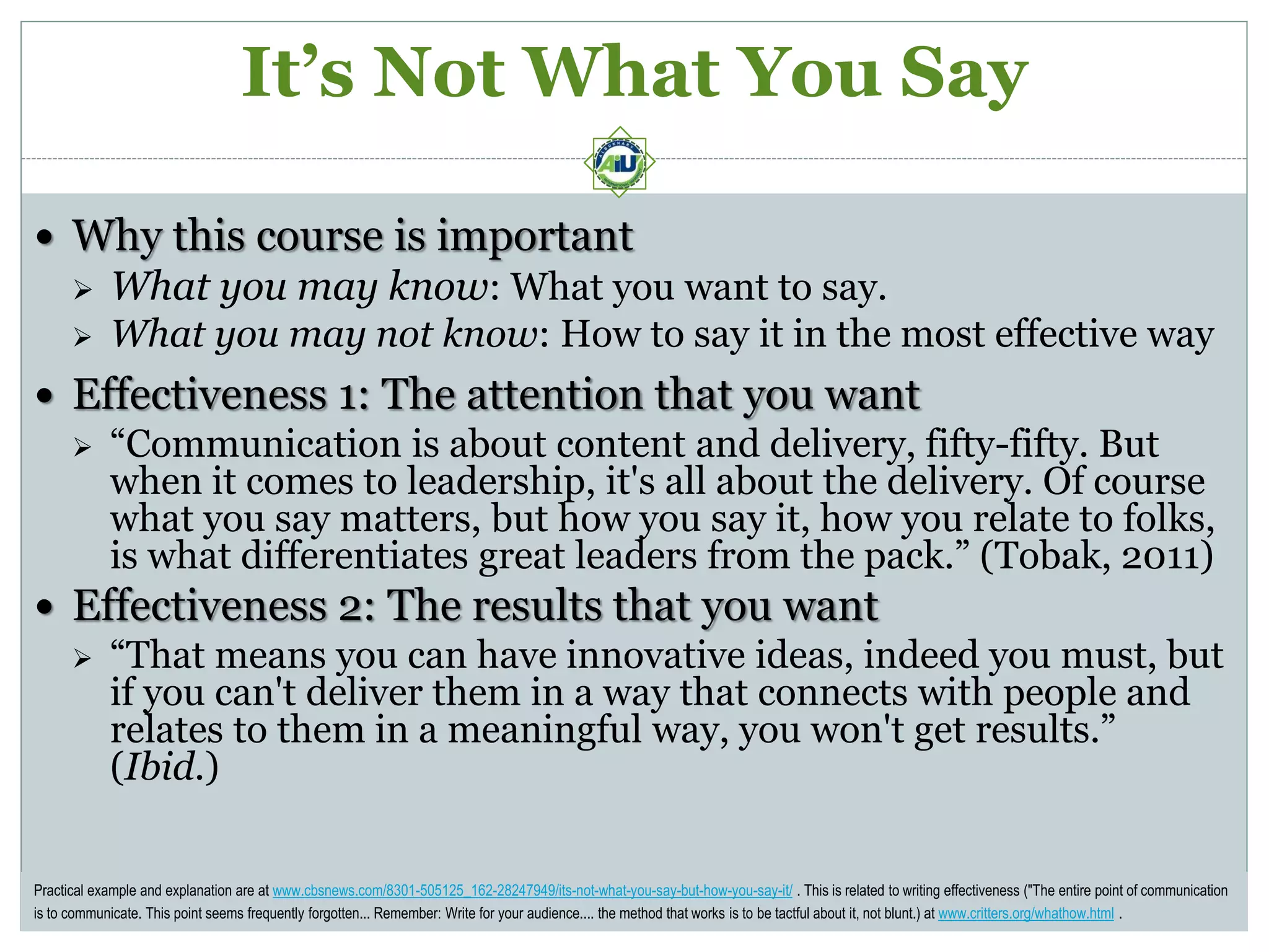 Elements of Professional Communication | PDF