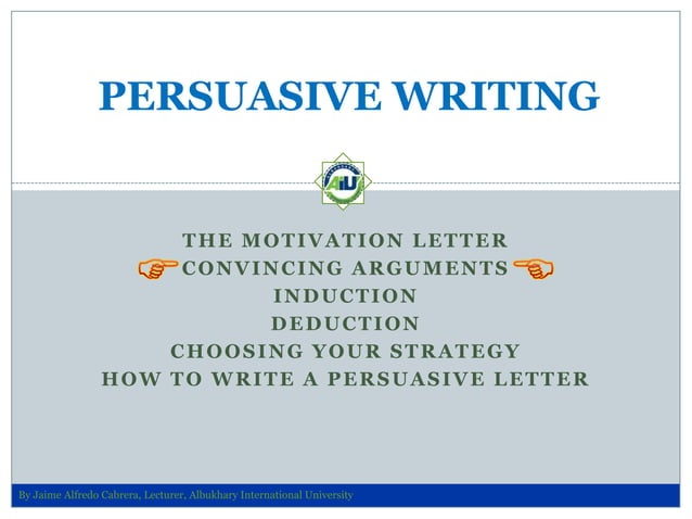 Persuasive Writing Skills for Job Application Letters | PDF | Resume ...