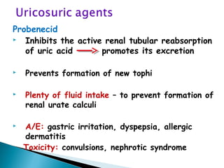 12.drugs used in rheumatoid arthritis and gout | PPT