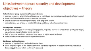 Tenure Security and Landscape Governance of Natural Resources | PPT