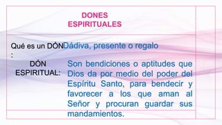 Enseñanza sobre los Dones Espirituales ppt | PPTX