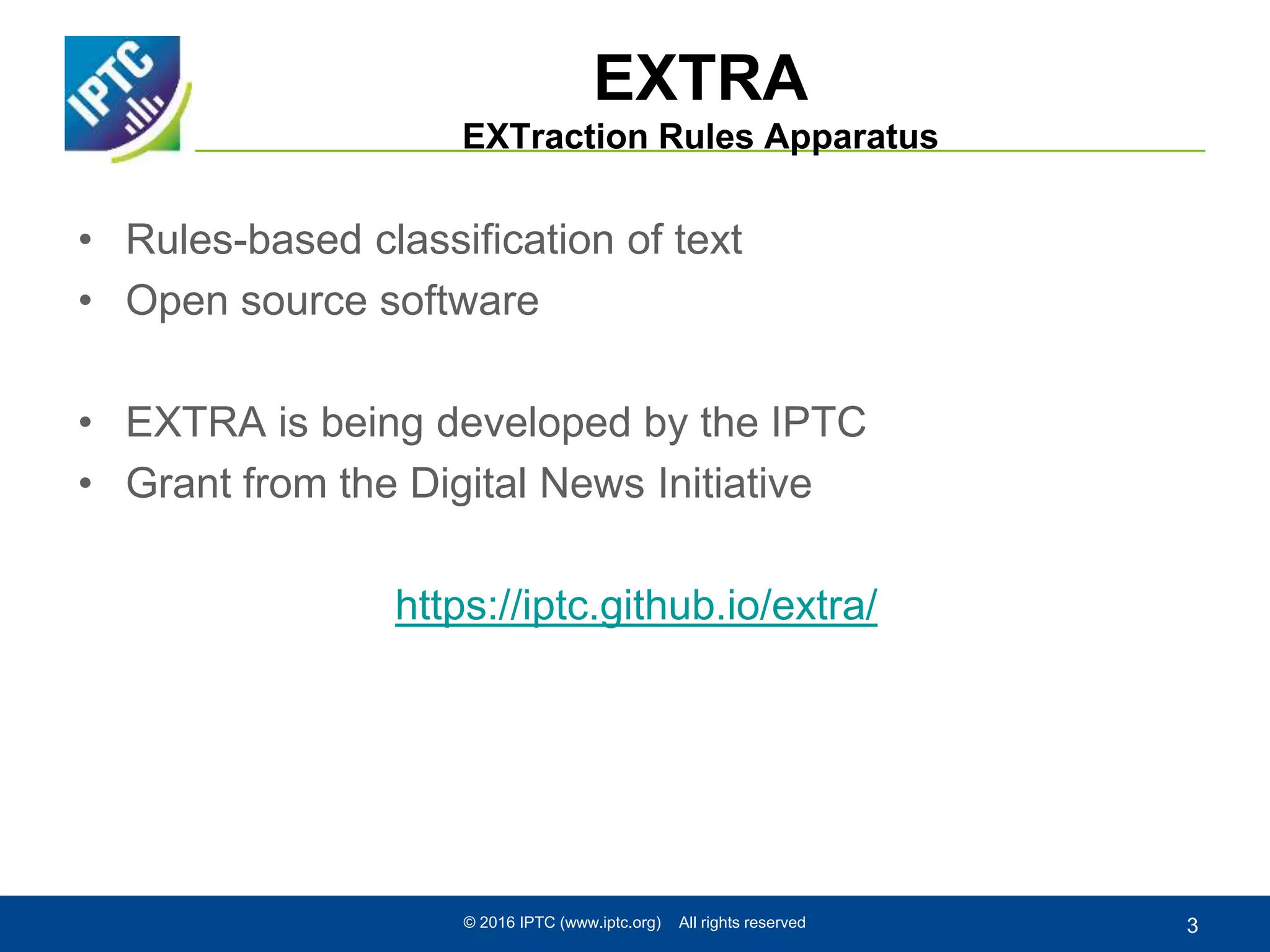 IPTC EXTRA - Open Source Rules Classification | PPT