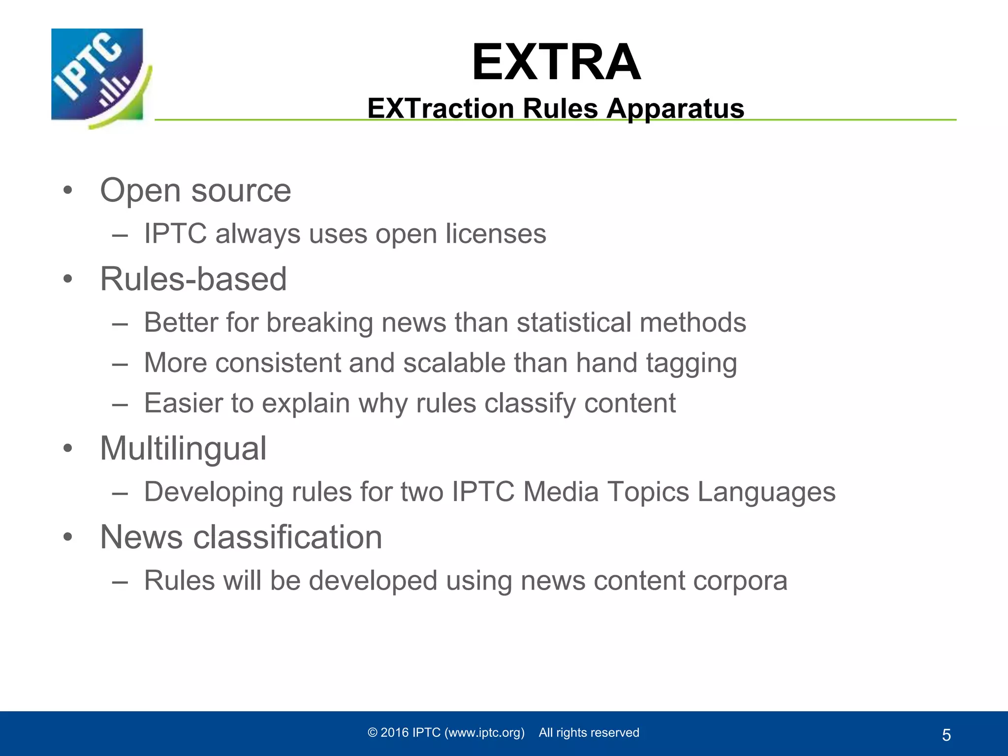 IPTC EXTRA - Open Source Rules Classification | PPT IPTC EXTRA - Open Source Rules Classification | PPT