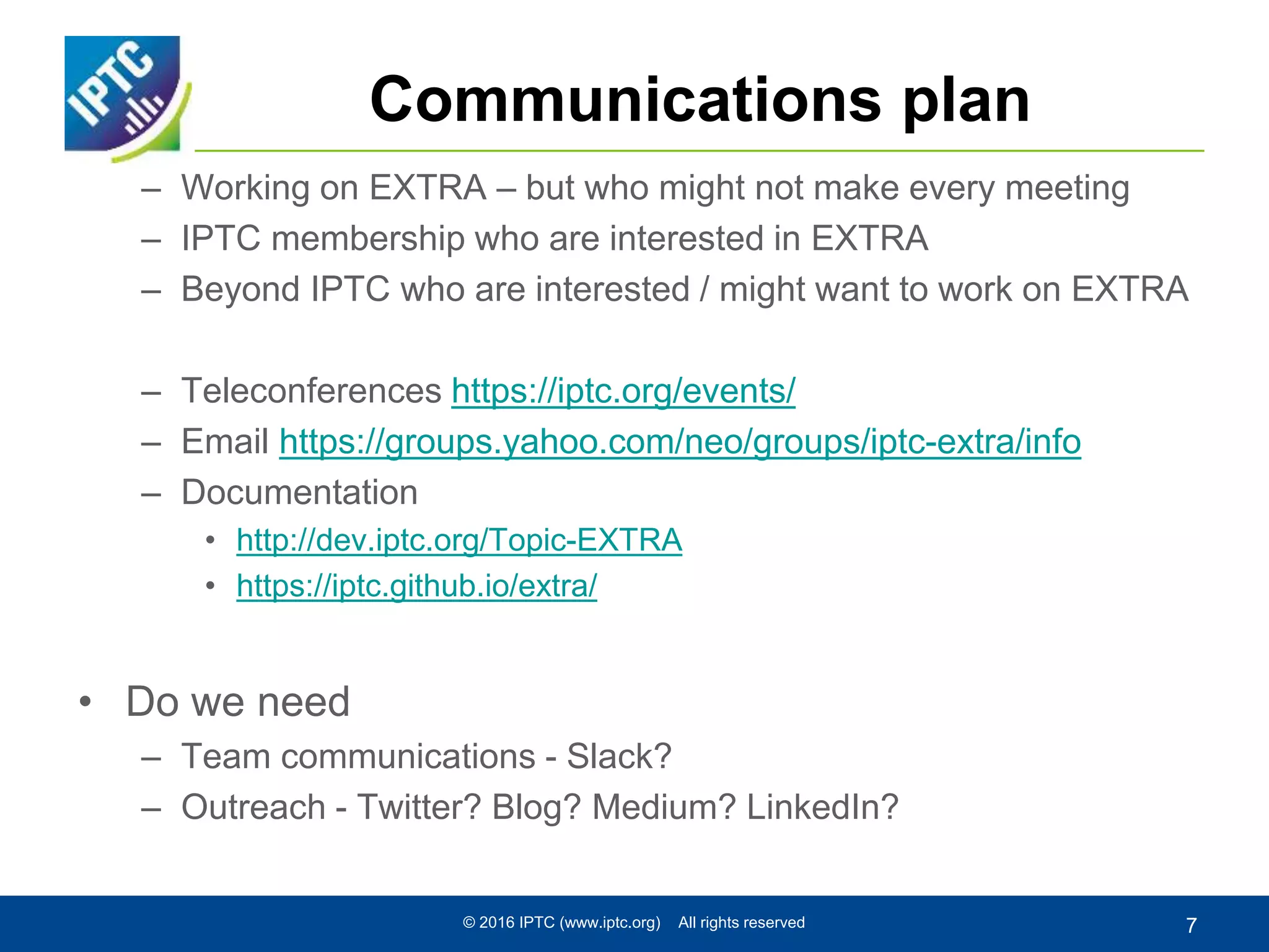 IPTC EXTRA - Open Source Rules Classification | PPT IPTC EXTRA - Open Source Rules Classification | PPT