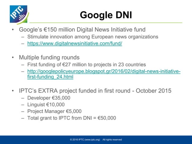 IPTC EXTRA - Open Source Rules Classification | PPT
