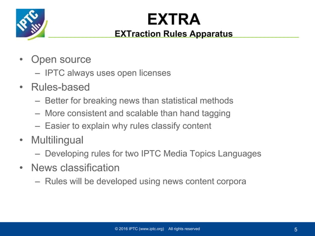 IPTC EXTRA - Open Source Rules Classification | PPT