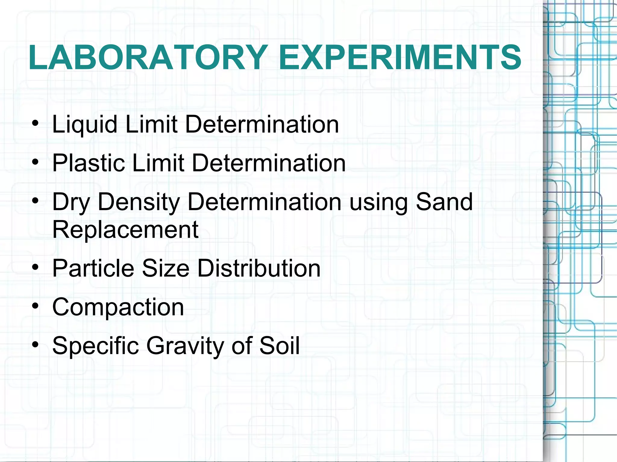 geotech laboratory works | PPT