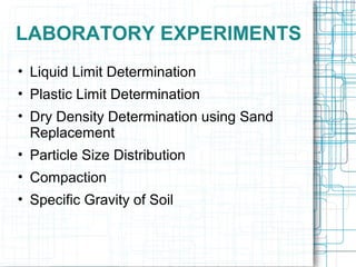 geotech laboratory works | PPT