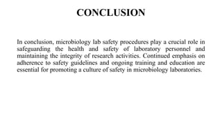 Lab Safety Procedures - Microbiology for Lab Technicians | PPT