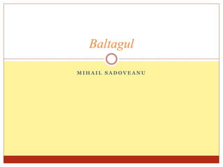 Baltagul de Mihail Sadoveanu,activitate prima ora | PPT