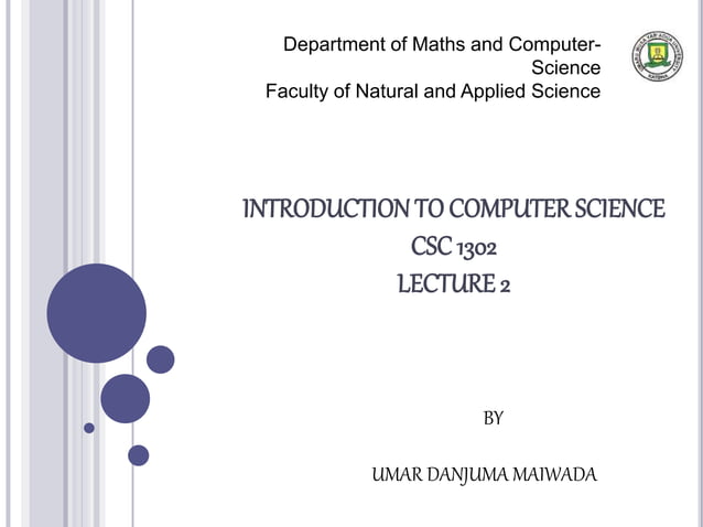 Introduction to computer science | PPTX