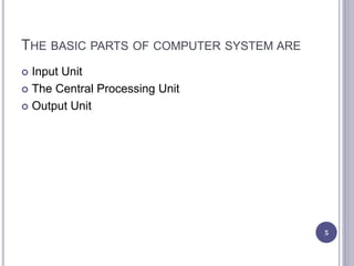 introduction to Computer system | PPTX