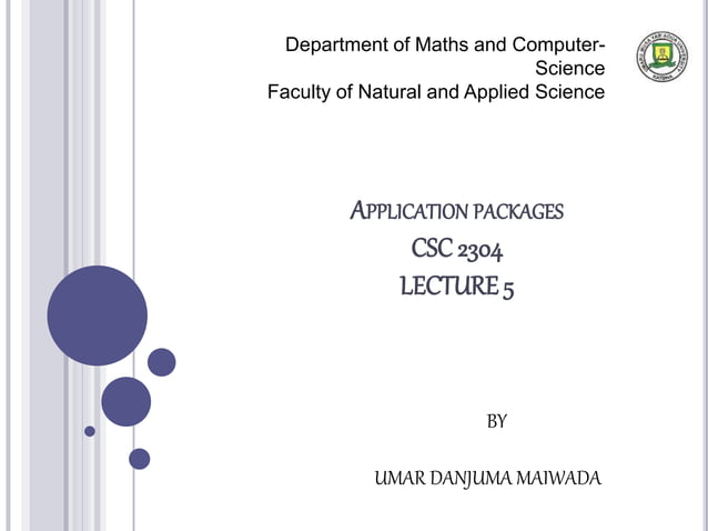 lecture 5 | PPT lecture 5 | PPT