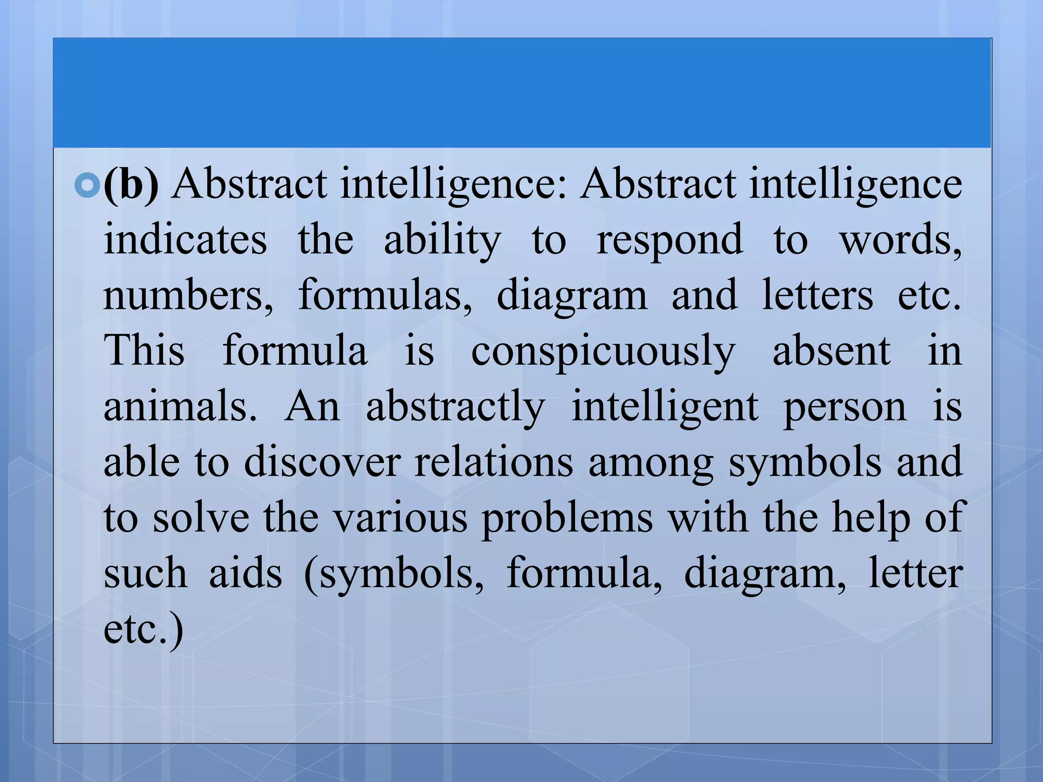 Intelligence meaning and types | PPTX