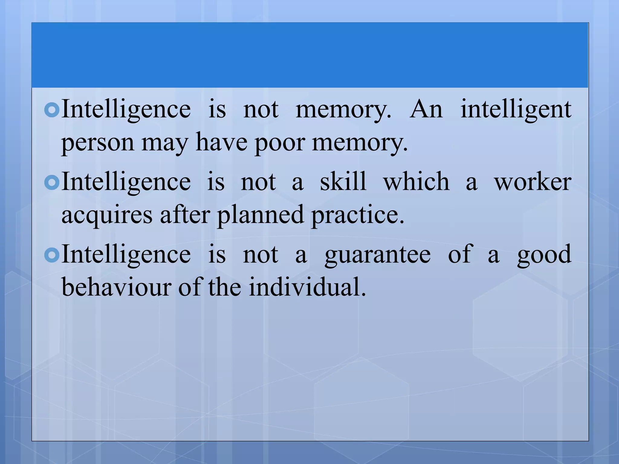 Intelligence meaning and types | PPTX