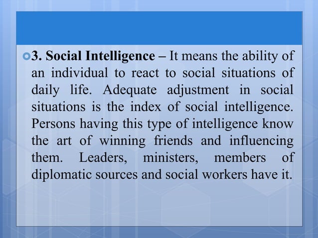 Intelligence meaning and types | PPTX