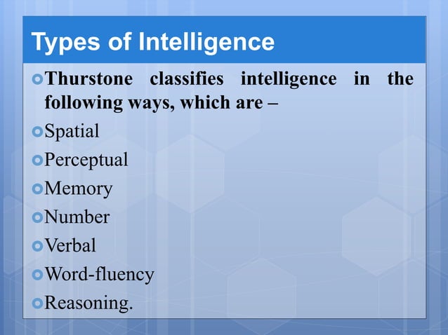 Intelligence meaning and types | PPTX