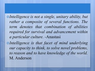 Intelligence meaning and types | PPTX
