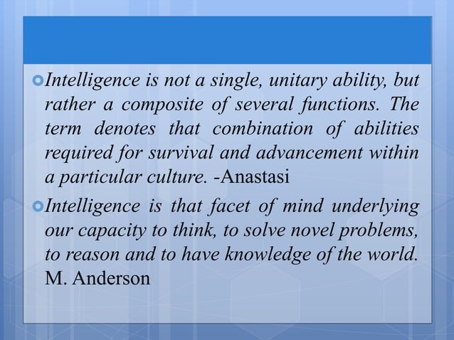 Intelligence meaning and types | PPTX
