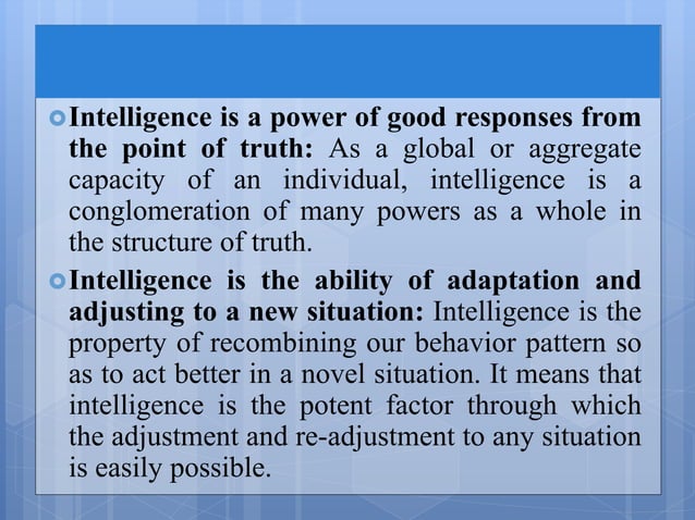 Intelligence meaning and types | PPTX