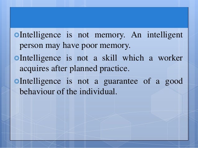 Intelligence meaning and types