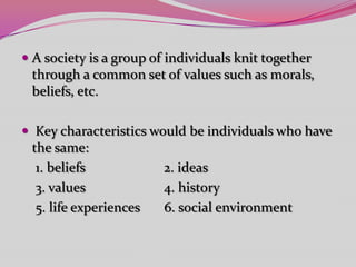 'society' and 'culture' | PPTX